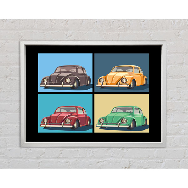 Williston Forge VW Käfer Pop Art - Einzelne Bilderrahmen Kunstdrucke auf Leinwand | Wayfair.de